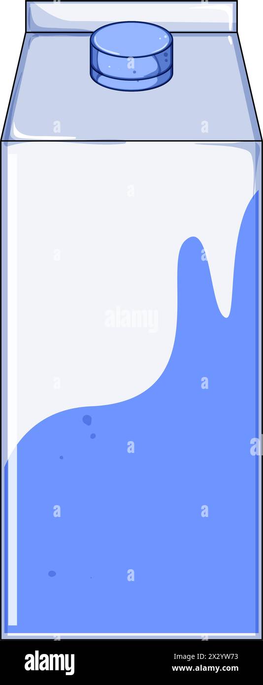 lunch milk box cartoon vector illustration Stock Vector Image & Art - Alamy