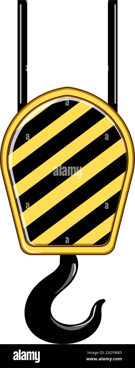 lifting crane hook cartoon vector illustration Stock Vector Image & Art ...