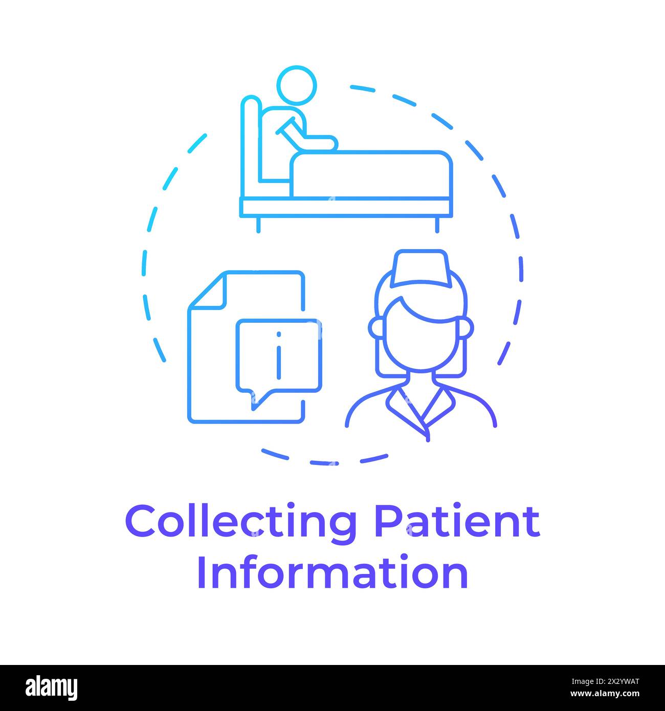 Collecting Patient Information Blue Gradient Concept Icon Stock Vector Image And Art Alamy