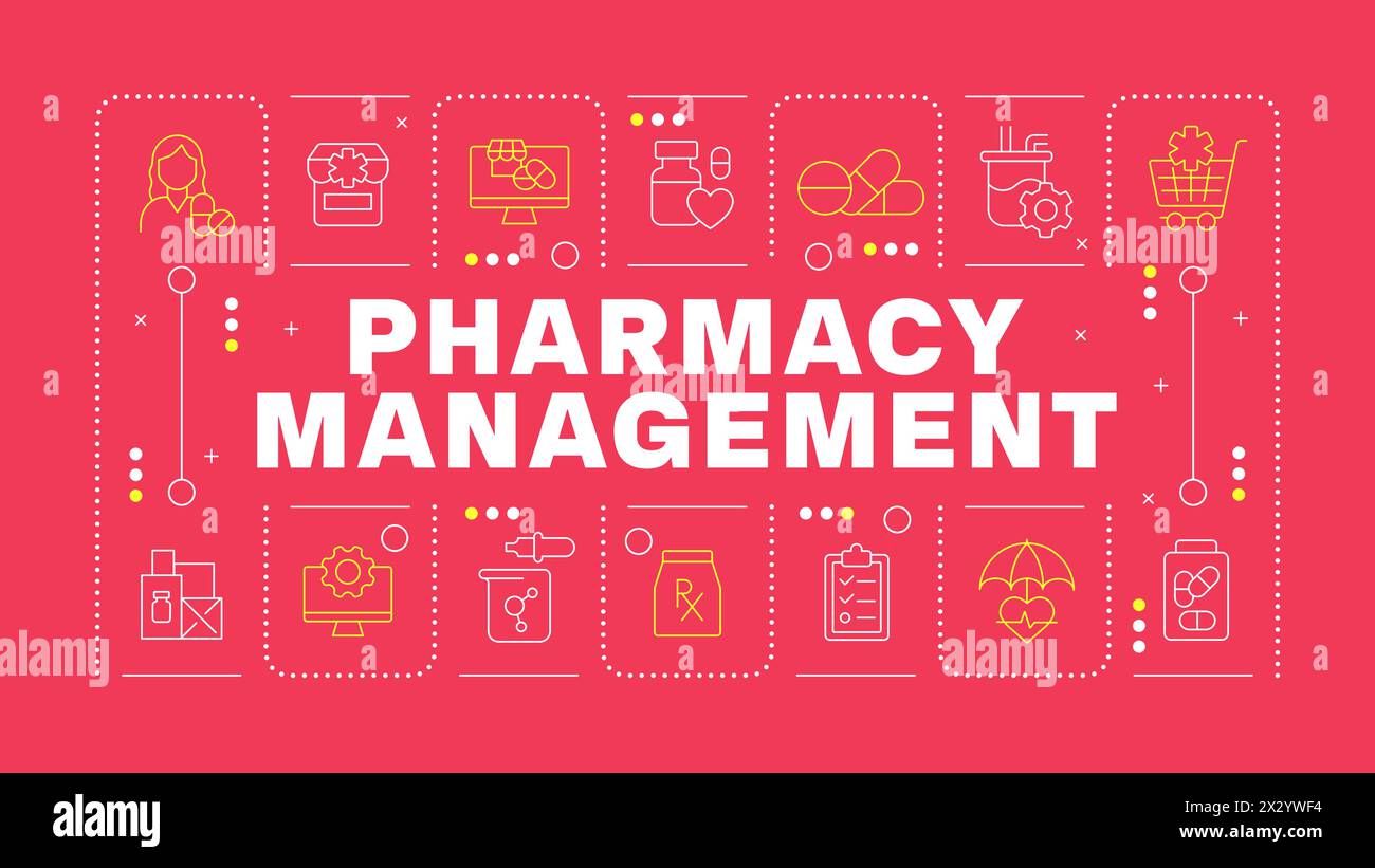 Pharmacy management red word concept Stock Vector Image & Art - Alamy
