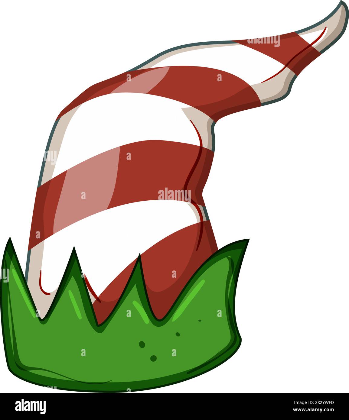 Holiday Elf Santa Hat Cartoon Vector Illustration Stock Vector Image