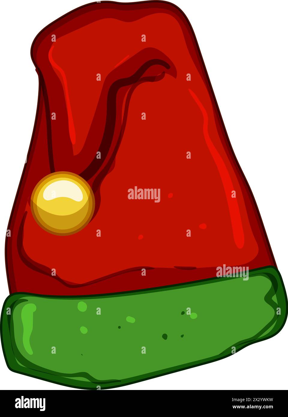 Red Elf Santa Hat Cartoon Vector Illustration Stock Vector Image And Art