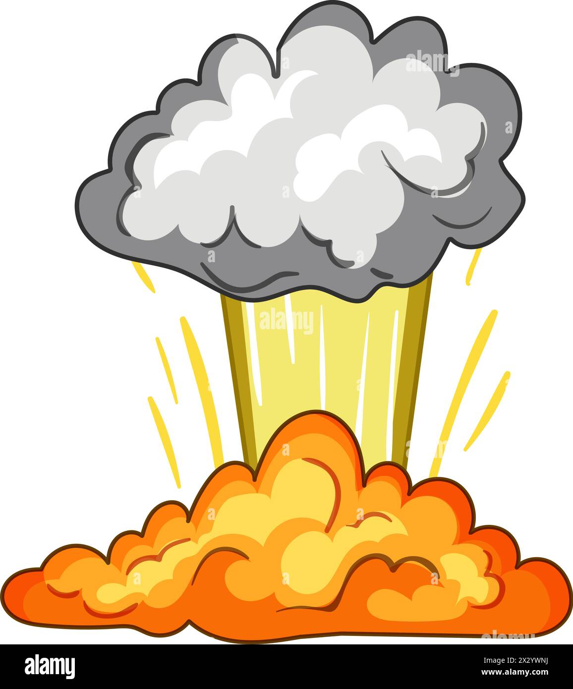 blast explosion effect cartoon vector illustration Stock Vector Image ...