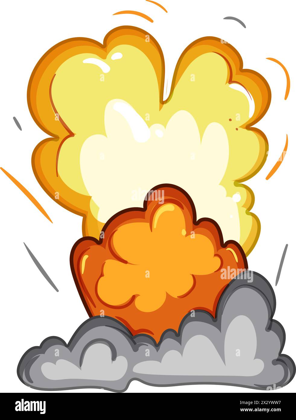 chaos explosion effect cartoon vector illustration Stock Vector Image ...