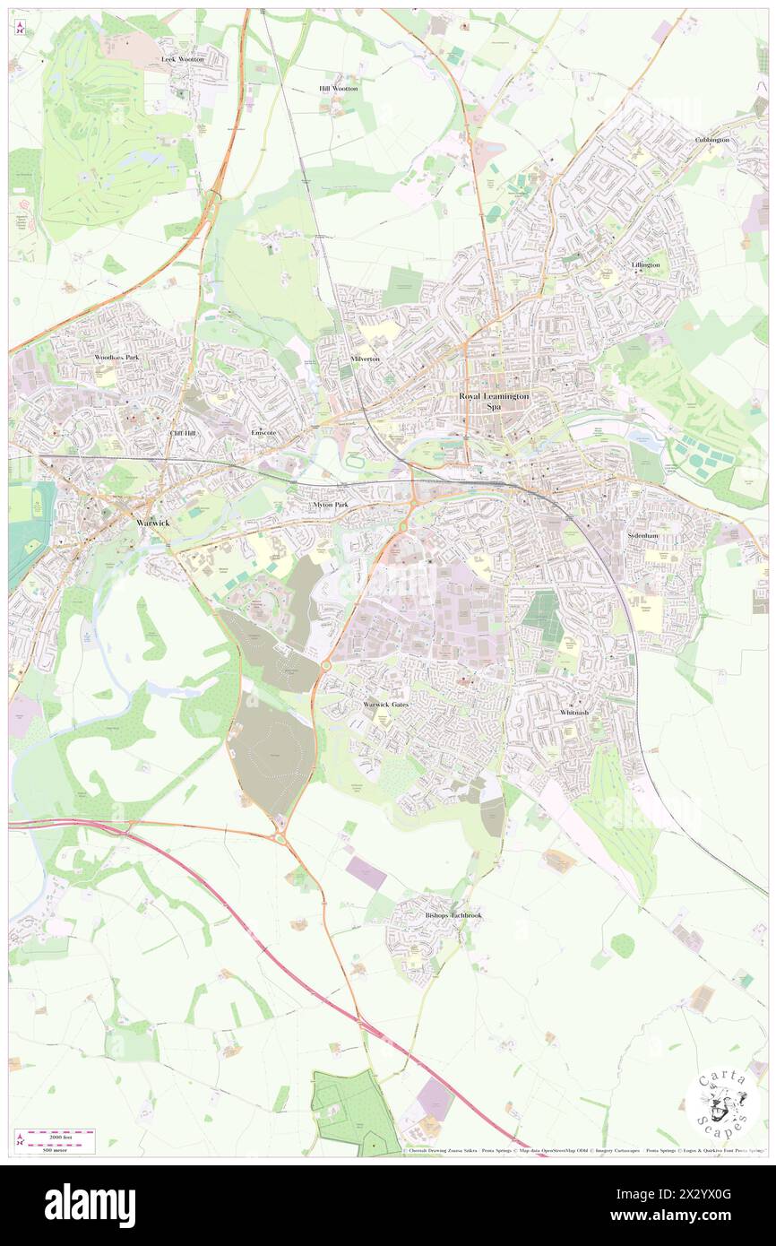 Map of leamington hi-res stock photography and images - Alamy