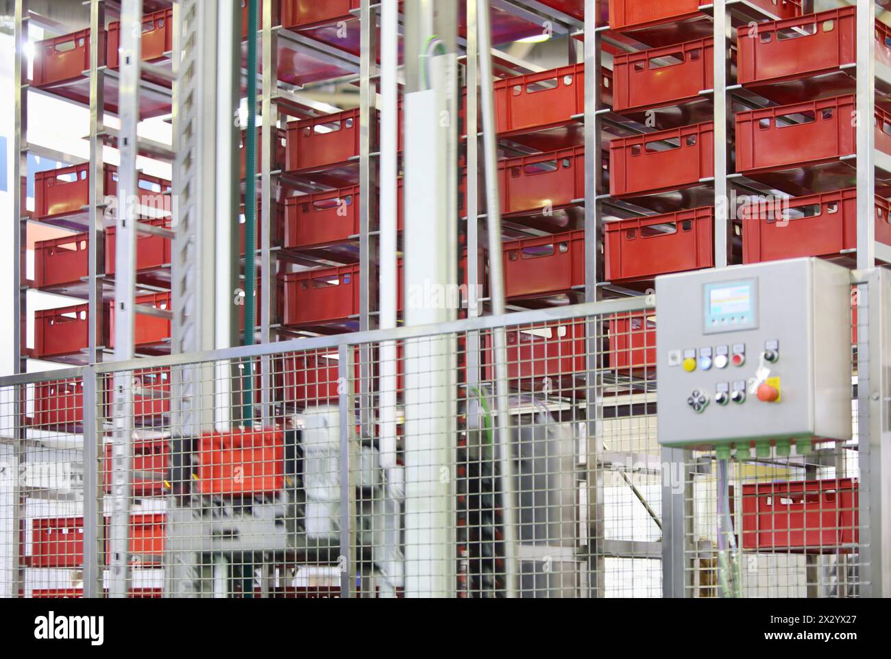 Demonstration of automated dispensing and receiving boxes in stock ...