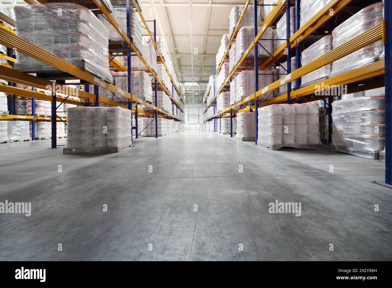 MOSCOW - JUNE 5: Warehouse of Caparol factory on June 5, 2012 in Moscow ...