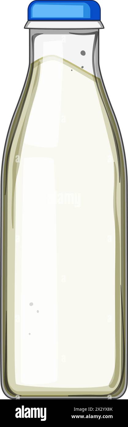 plastic milk bottle cartoon vector illustration Stock Vector Image ...