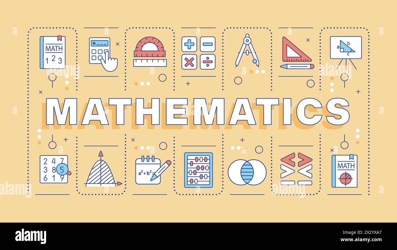 Math concept word cloud background hi-res stock photography and images ...