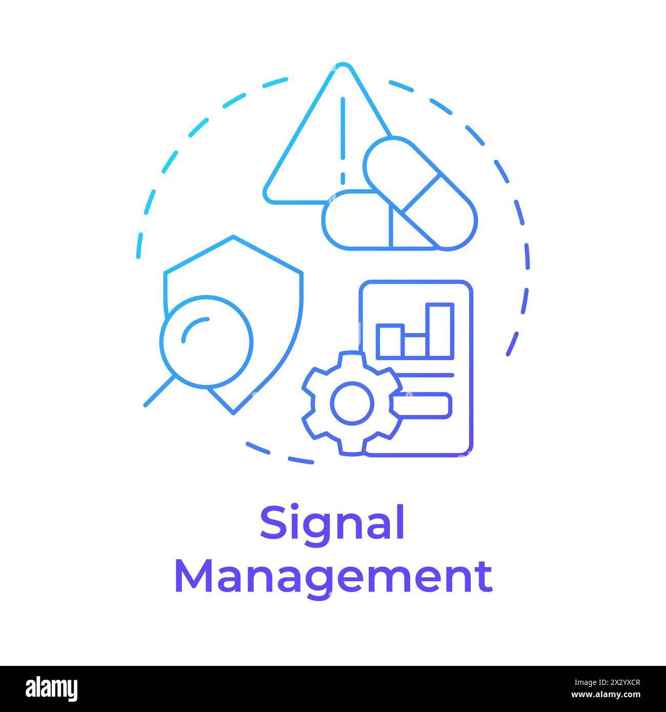 Signal management blue gradient concept icon Stock Vector Image & Art ...