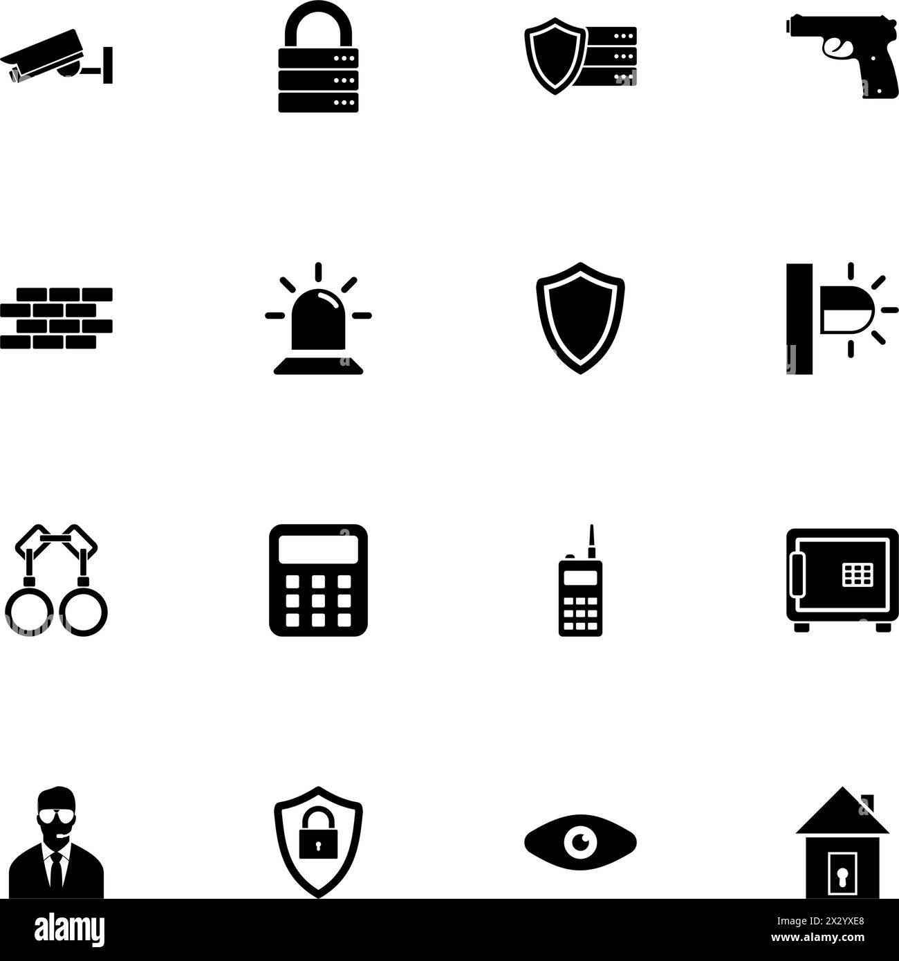 Security icon - Expand to any size - Change to any colour. Perfect Flat ...