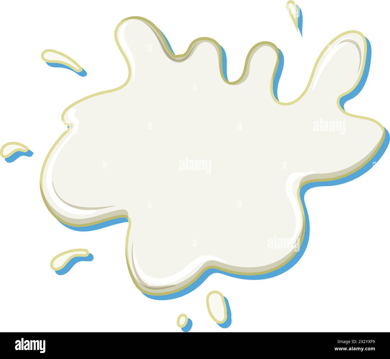 creamy milk splash cartoon vector illustration Stock Vector Image & Art ...