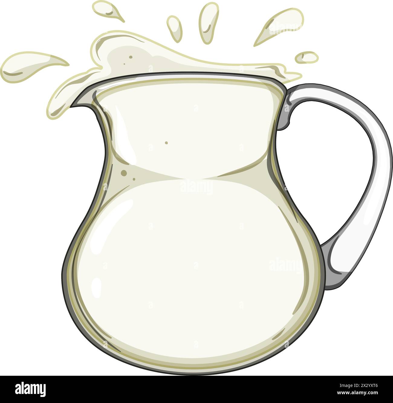 container milk jug cartoon vector illustration Stock Vector Image & Art ...