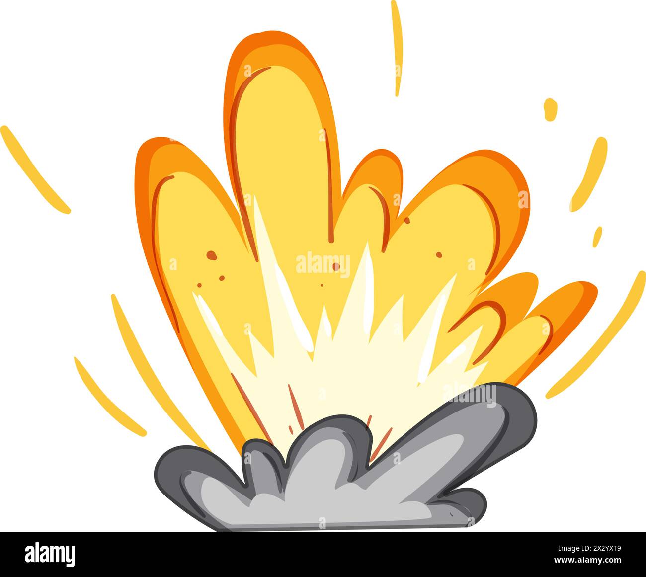 debris explosion effect cartoon vector illustration Stock Vector Image ...