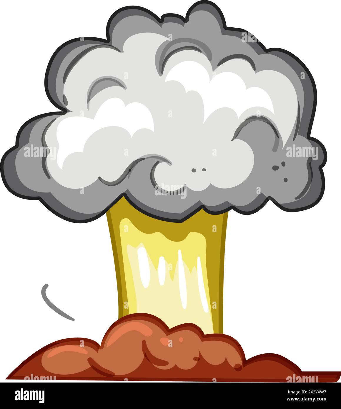 impact explosion effect cartoon vector illustration Stock Vector Image ...