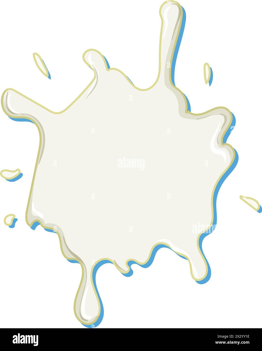 liquid milk splash cartoon vector illustration Stock Vector Image & Art ...