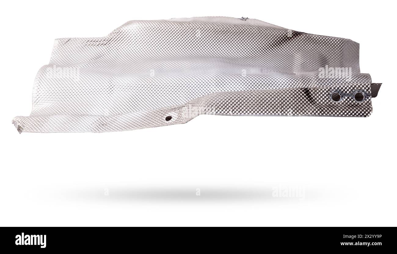Heat shield made of aluminum to protect vehicle body parts from hot ...