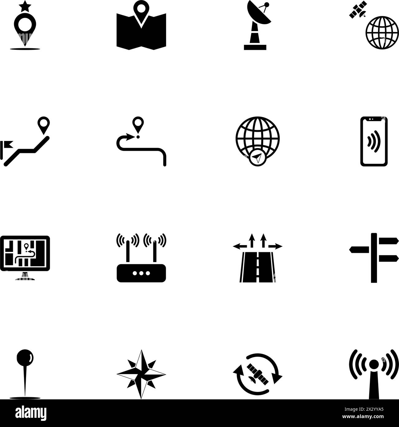 Satellite Navigation icon - Expand to any size - Change to any colour ...