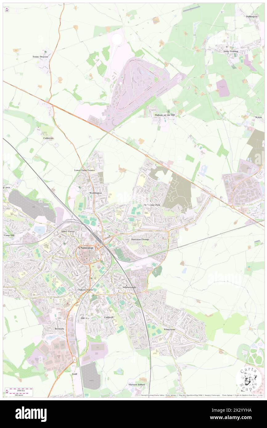 Nuneaton map Cut Out Stock Images & Pictures - Alamy