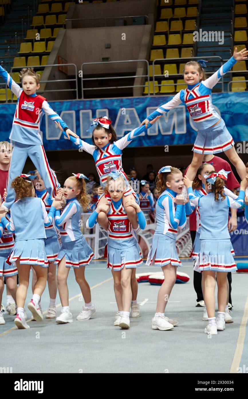 MOSCOW - MAR 24: Performance of children team Sharks at Championship ...