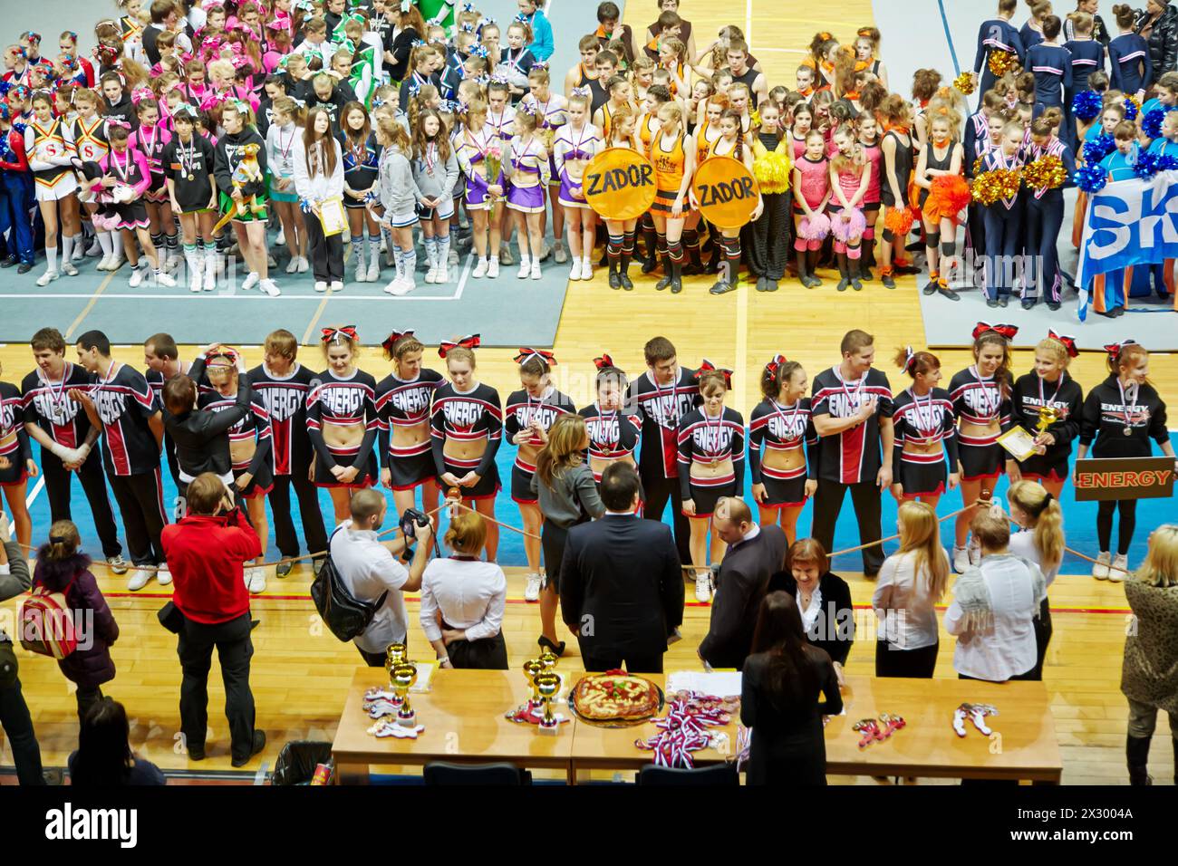 MOSCOW - MAR 24: Awarding of cheerleaders team Energy at Championship ...