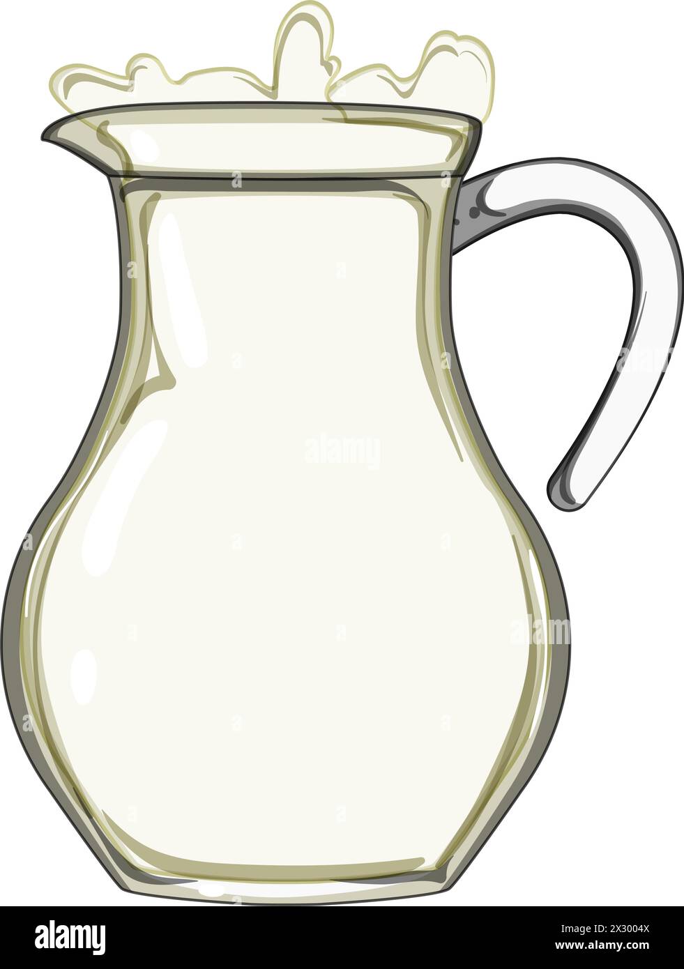 glass milk jug cartoon vector illustration Stock Vector Image & Art - Alamy
