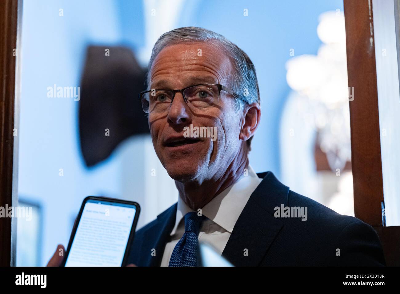 United States Senator John Thune (Republican of South Dakota) talks to ...