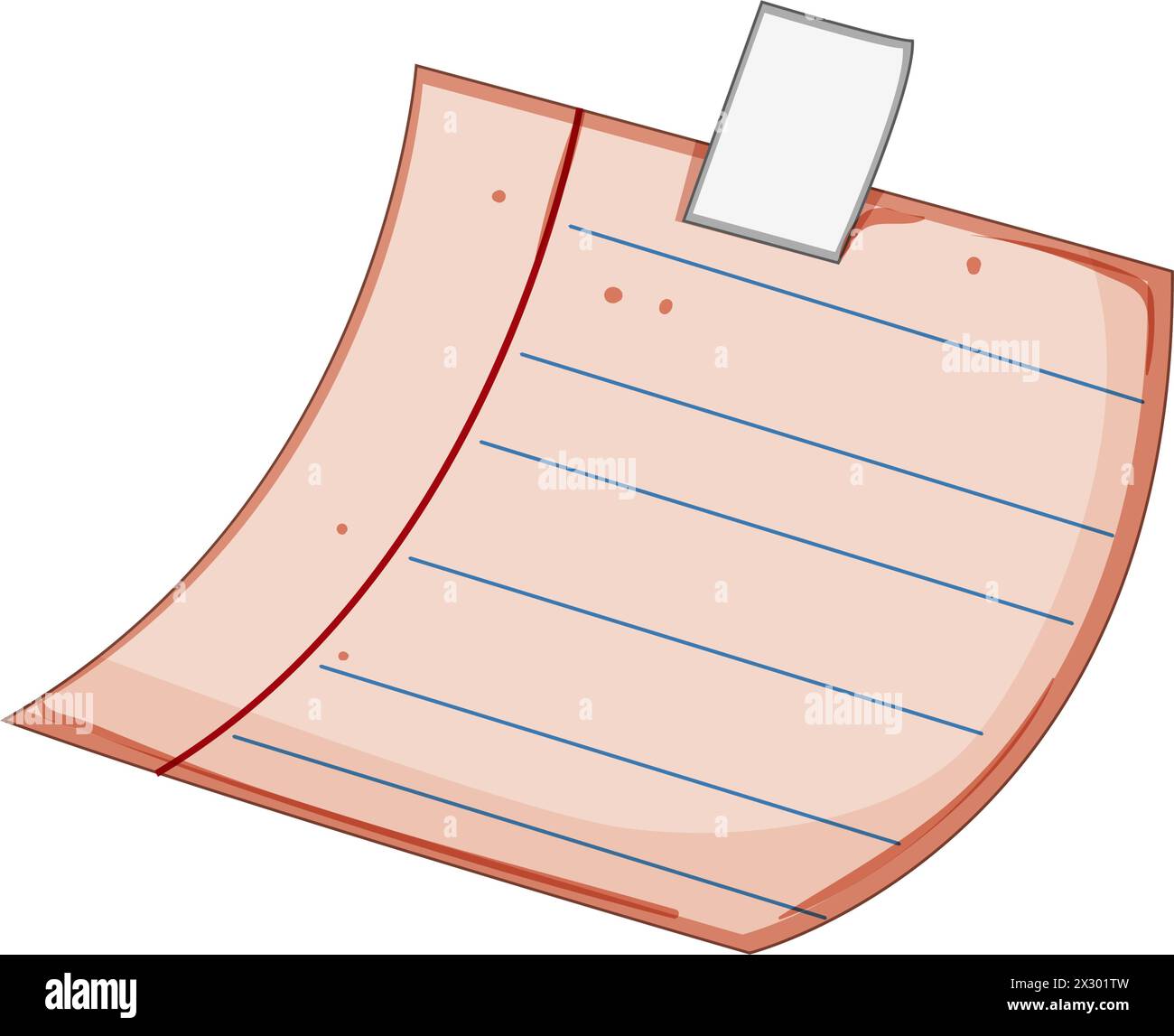 memory pinned paper notes cartoon vector illustration Stock Vector ...