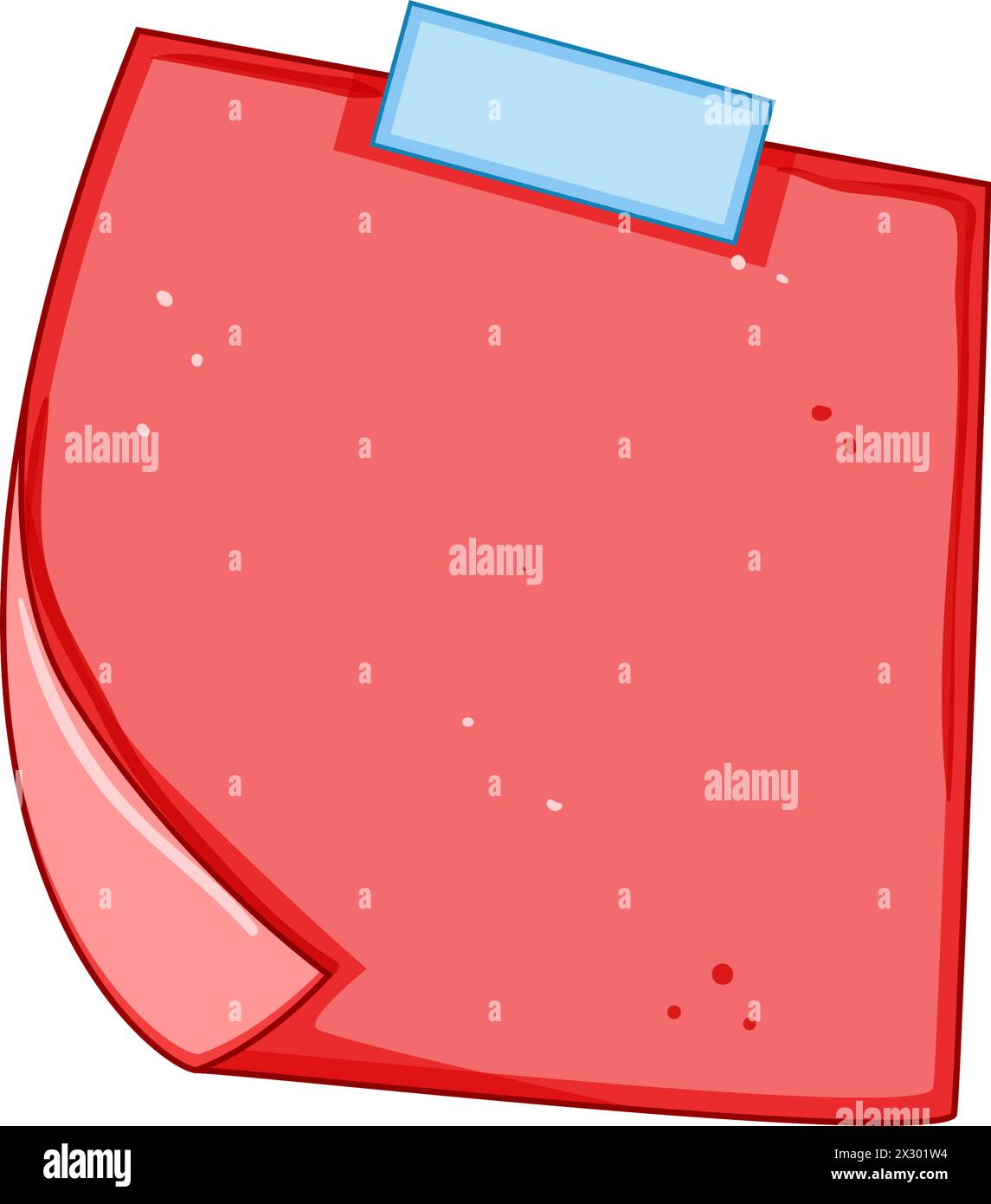 list pinned paper notes cartoon vector illustration Stock Vector Image ...