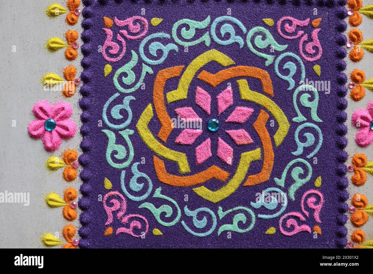 Beauriful rangoli patterns in square shape. Rangoli designs made with ...