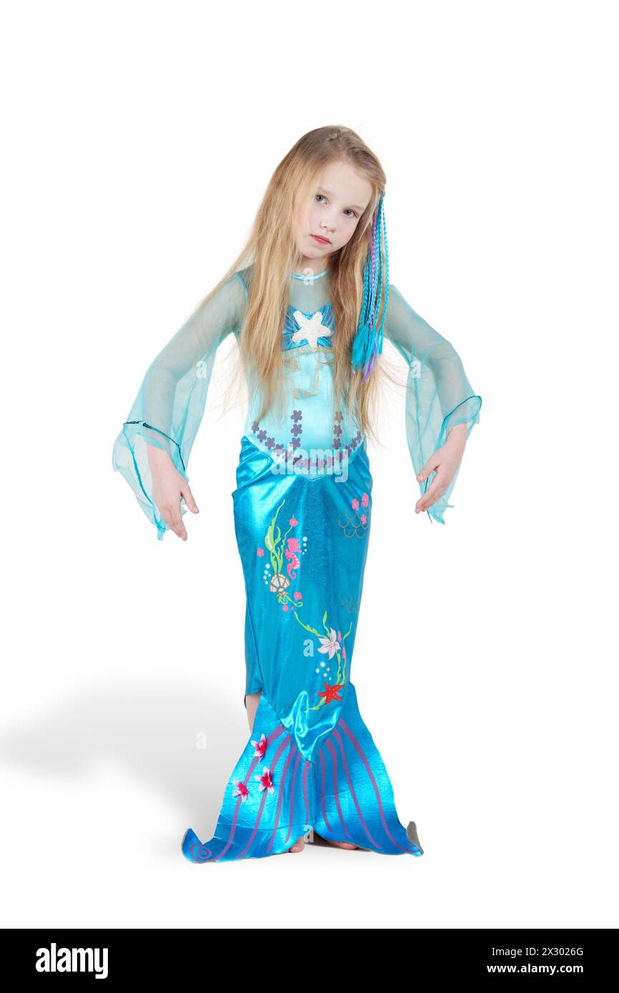 Mermaid with green blue tail hi-res stock photography and images - Alamy