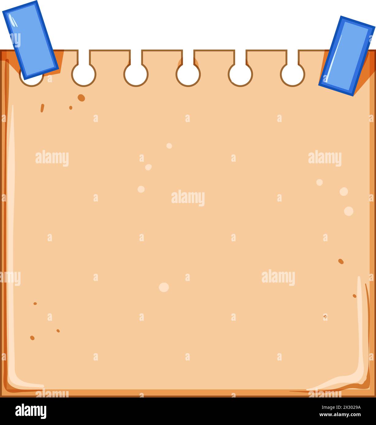 memo pinned paper notes cartoon vector illustration Stock Vector Image ...