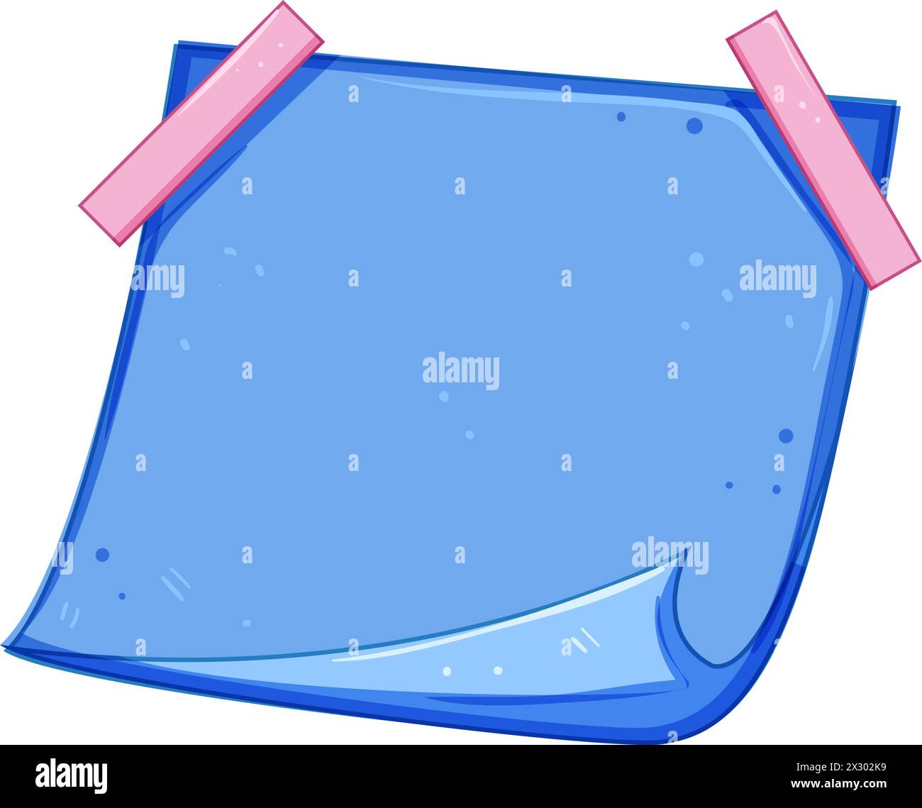 reminder pinned paper notes cartoon vector illustration Stock Vector ...