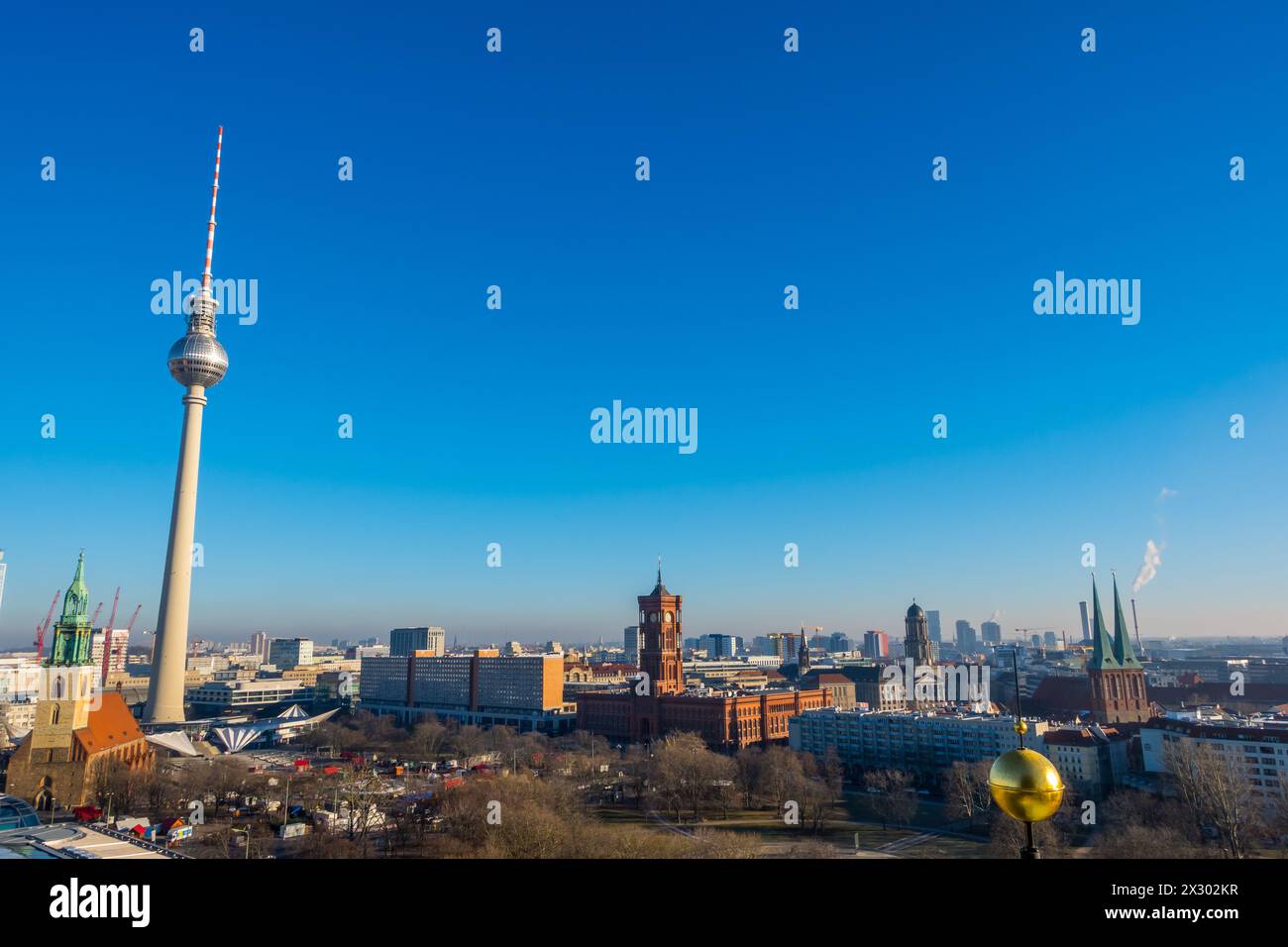 Aerial panoramic view of central Berlin from Berlin Cathedral Stock ...