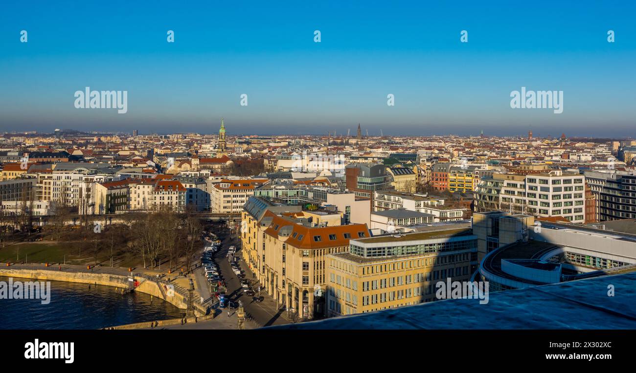 Aerial panoramic view of central Berlin from Berlin Cathedral Stock ...
