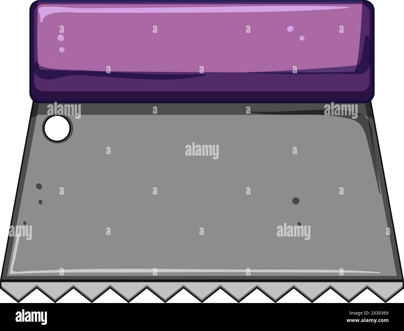 surface notched trowel cartoon vector illustration Stock Vector Image ...