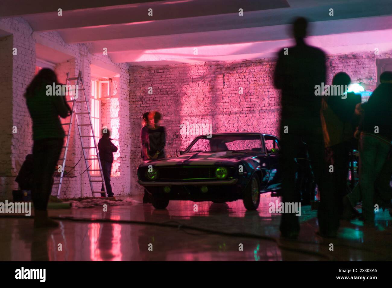MOSCOW - NOV 23: Shooting the video for the singer Rene with Chevrolet ...
