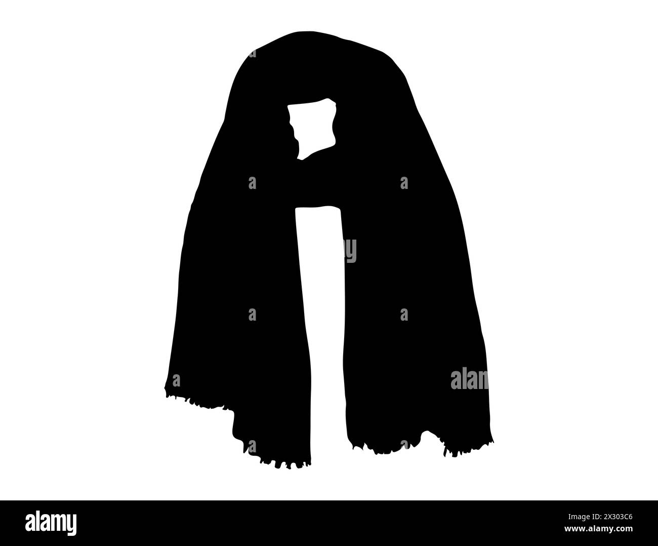 Scarf silhouette vector art Stock Vector Image & Art - Alamy