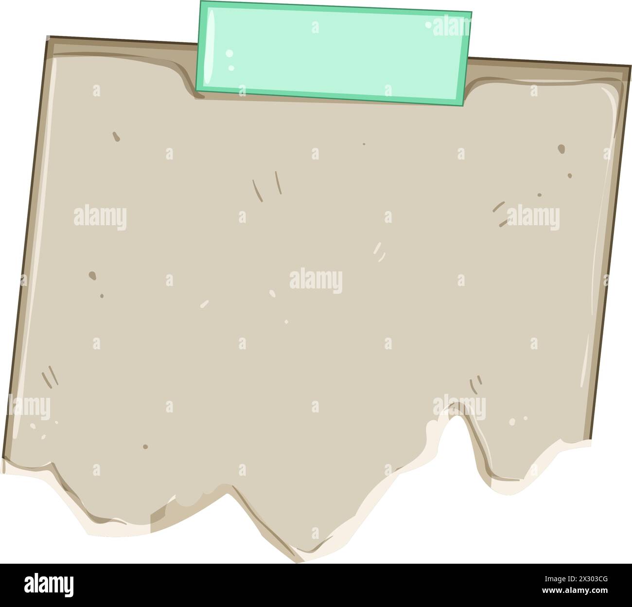 reminder pinned torn paper notes cartoon vector illustration Stock ...