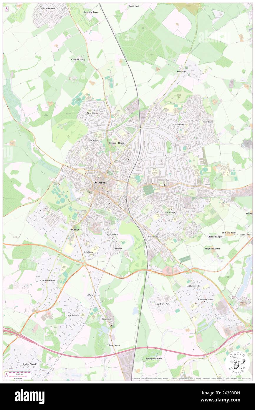 St albans hertfordshire map Cut Out Stock Images & Pictures - Alamy