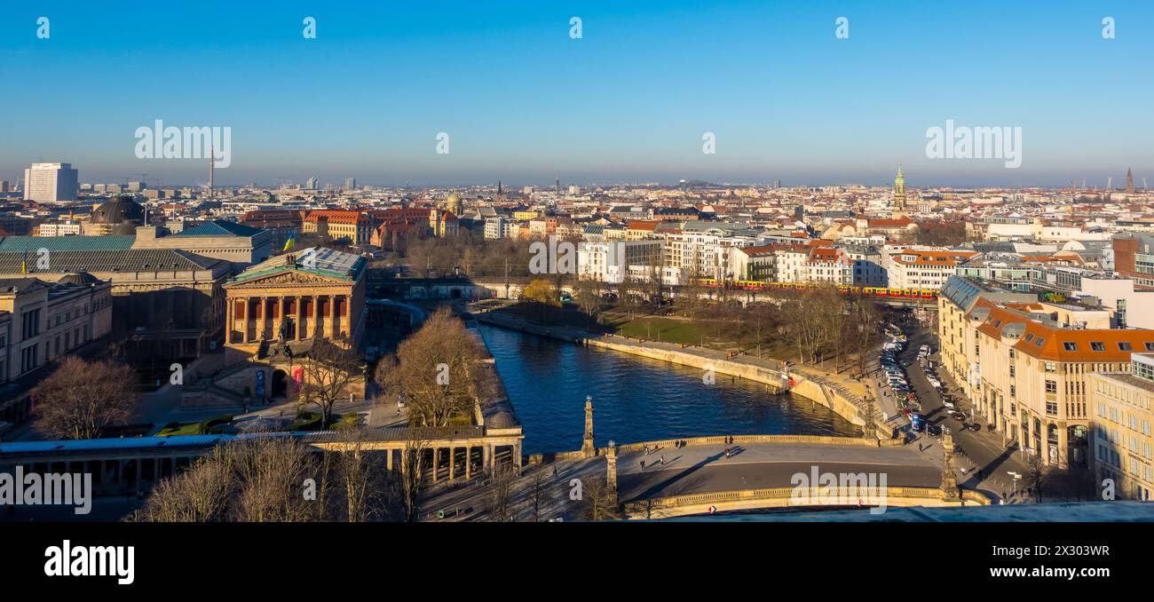 Aerial panoramic view of central Berlin from Berlin Cathedral Stock ...