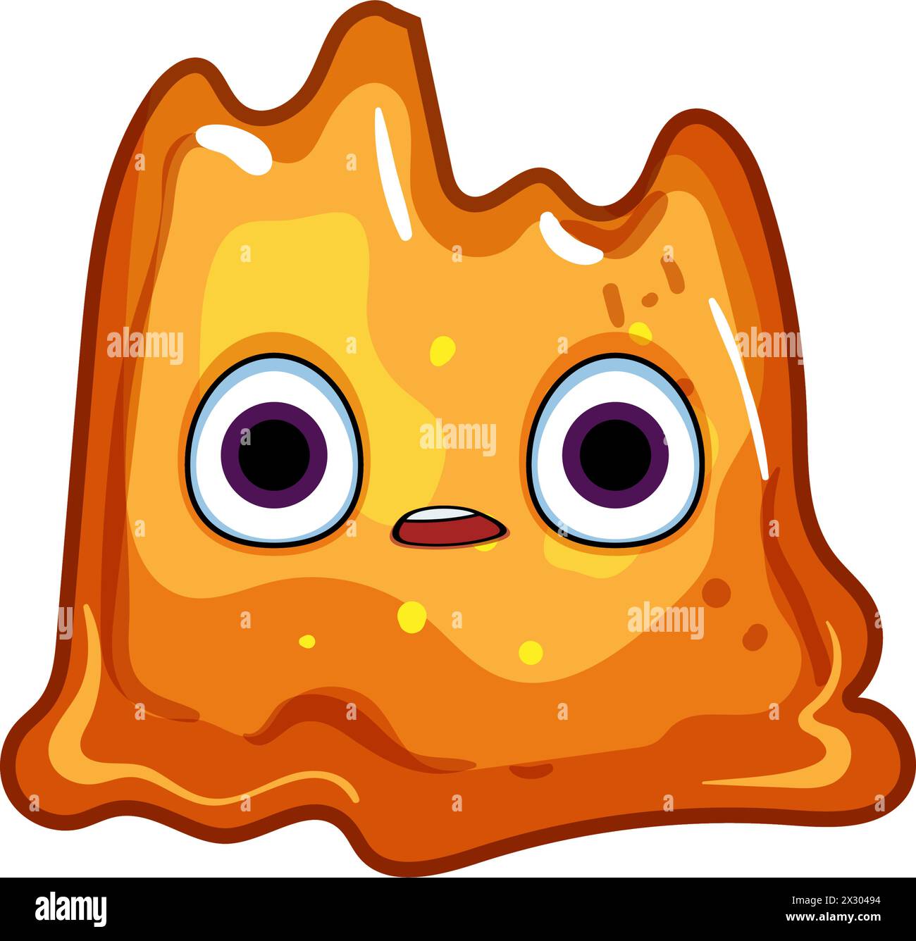 colorful slime character cartoon vector illustration Stock Vector Image ...