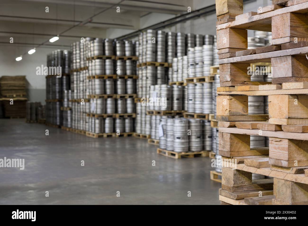 Wooden pallets beer kegs in hi-res stock photography and images - Alamy