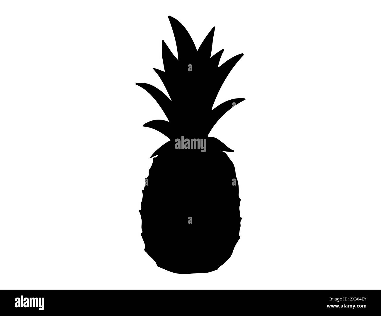 Pineapple silhouette vector art Stock Vector Image & Art - Alamy