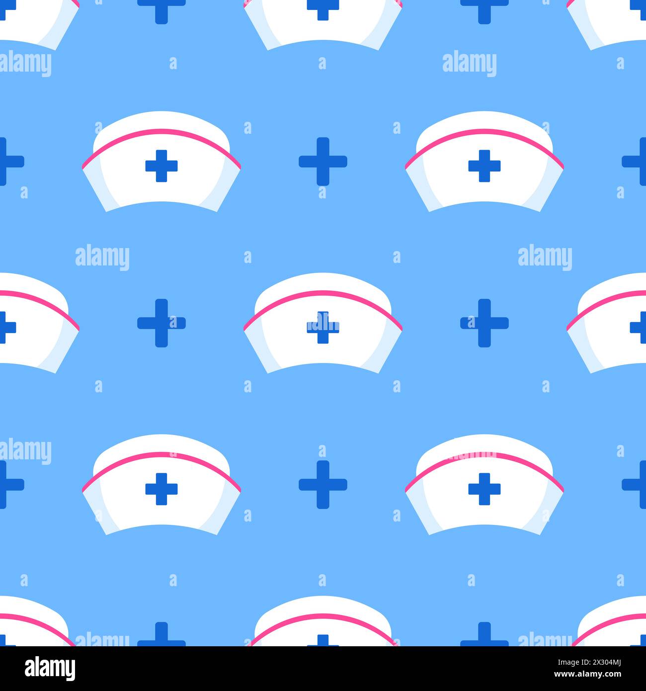 Doctors Day Seamless Pattern Design with Medical Equipment in Template ...