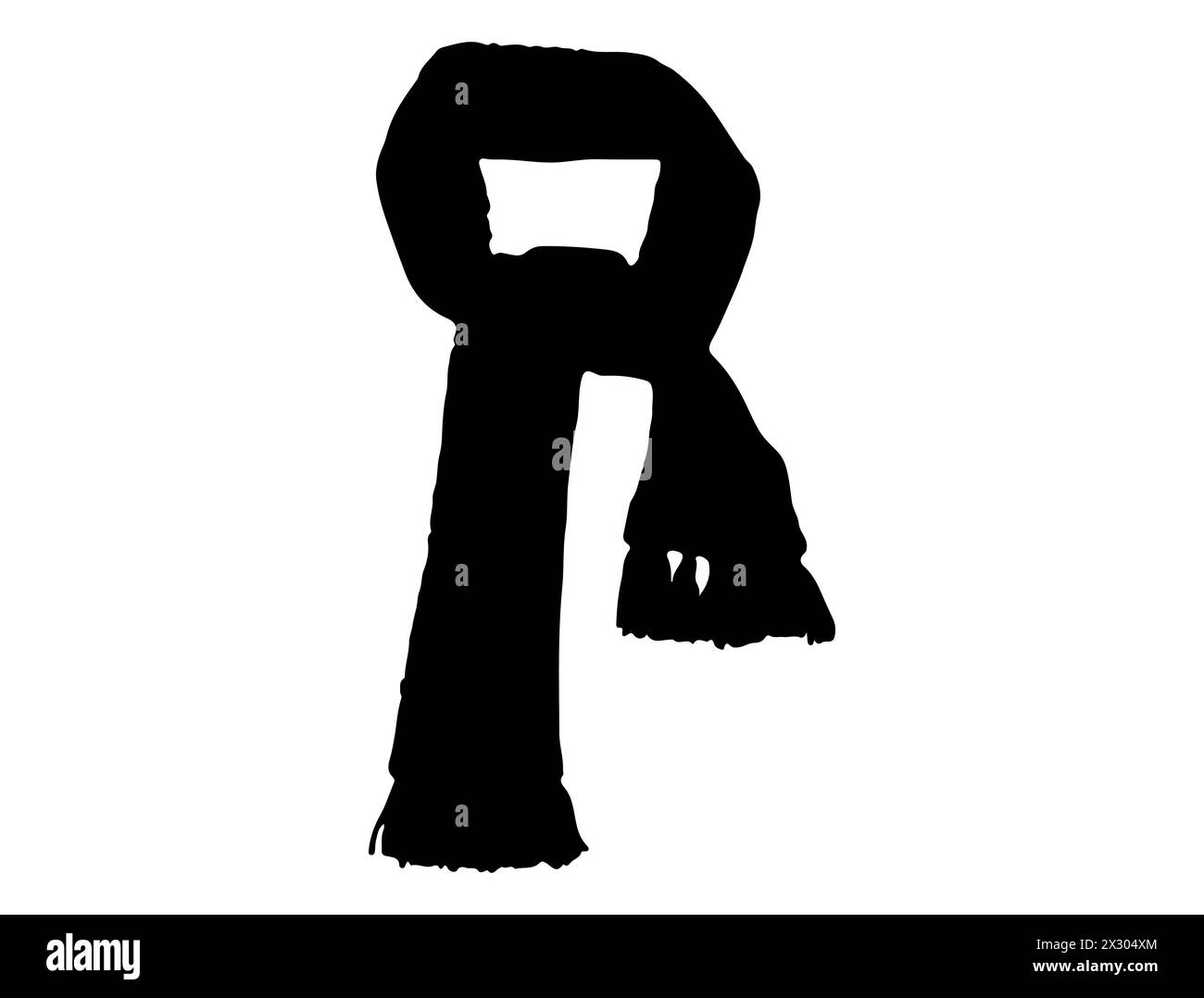 Scarf silhouette vector art Stock Vector Image & Art - Alamy