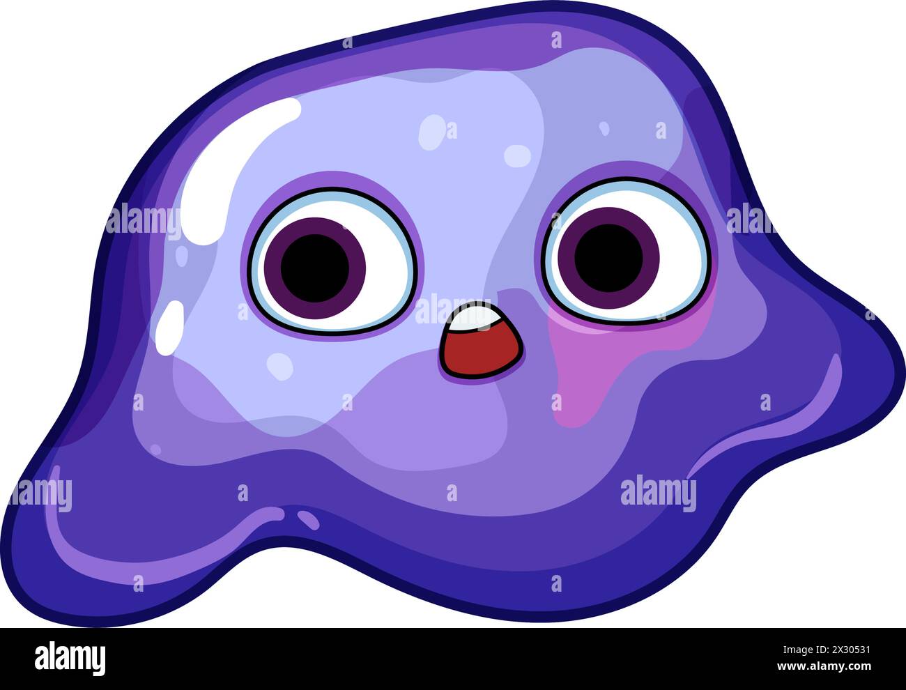 stress slime character cartoon vector illustration Stock Vector Image ...