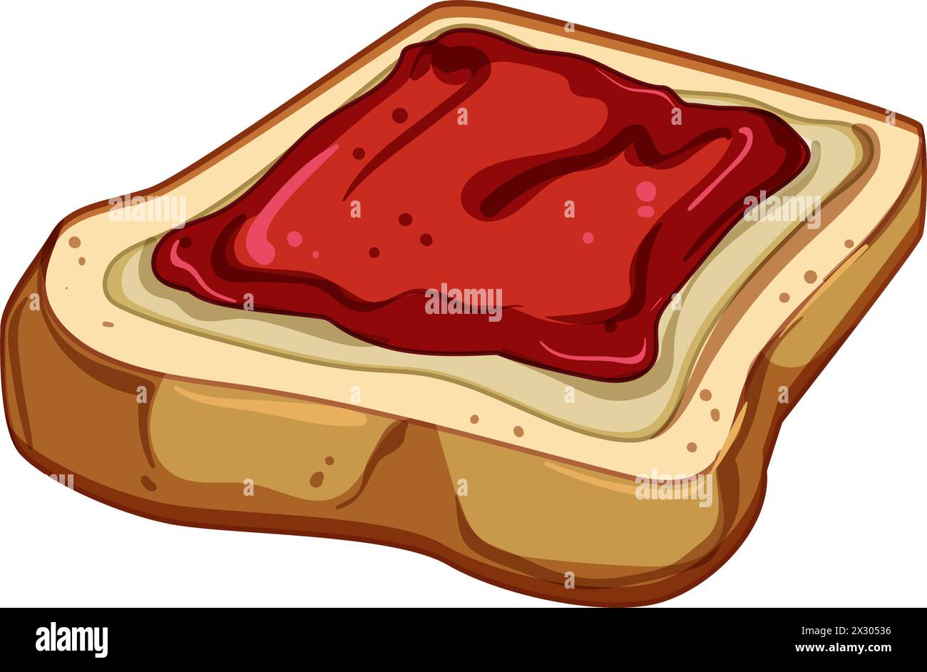 spread toast jam cartoon vector illustration Stock Vector Image & Art ...