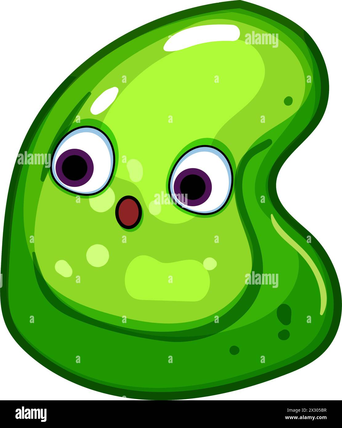 sensory slime character cartoon vector illustration Stock Vector Image ...