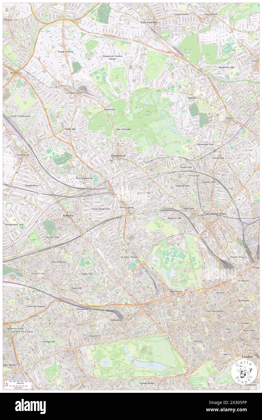 London map belsize park hi-res stock photography and images - Alamy